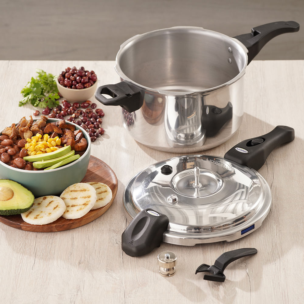 Olla a Presión Ultra Max en aluminio con cierre externo - Bazar ...